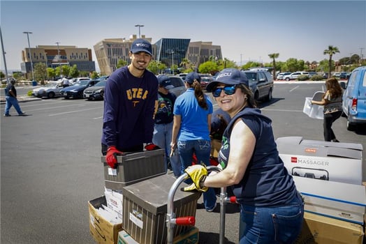 GECU employees at shred day